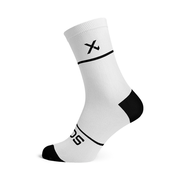 SOX Footwear Crew Cycling Socks - Premium White Leeds Proper Bike Shop